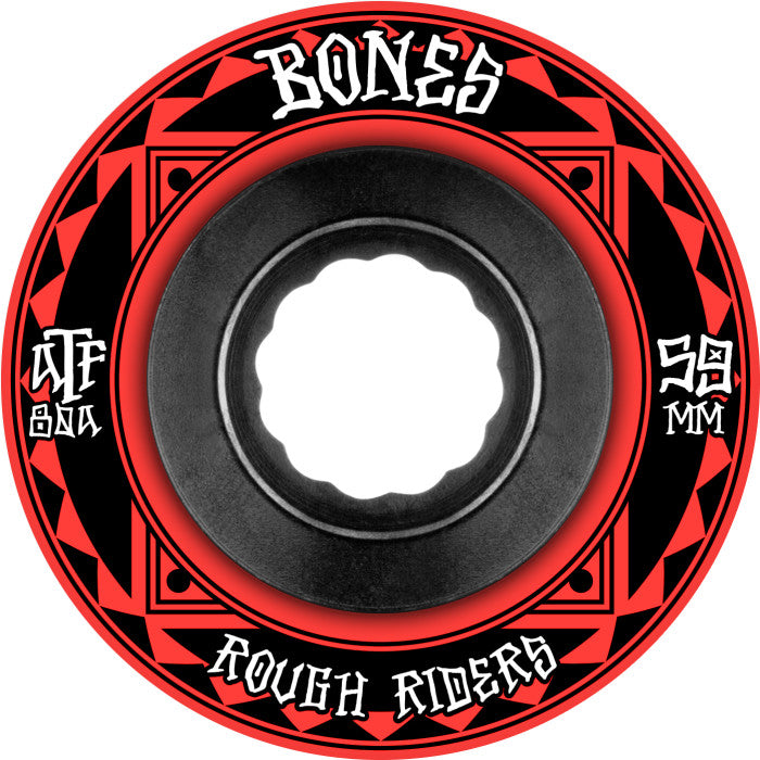BONES WHEELS ATF Rough Rider Skateboard Wheels Runners 59mm 80a 4pk Re ...