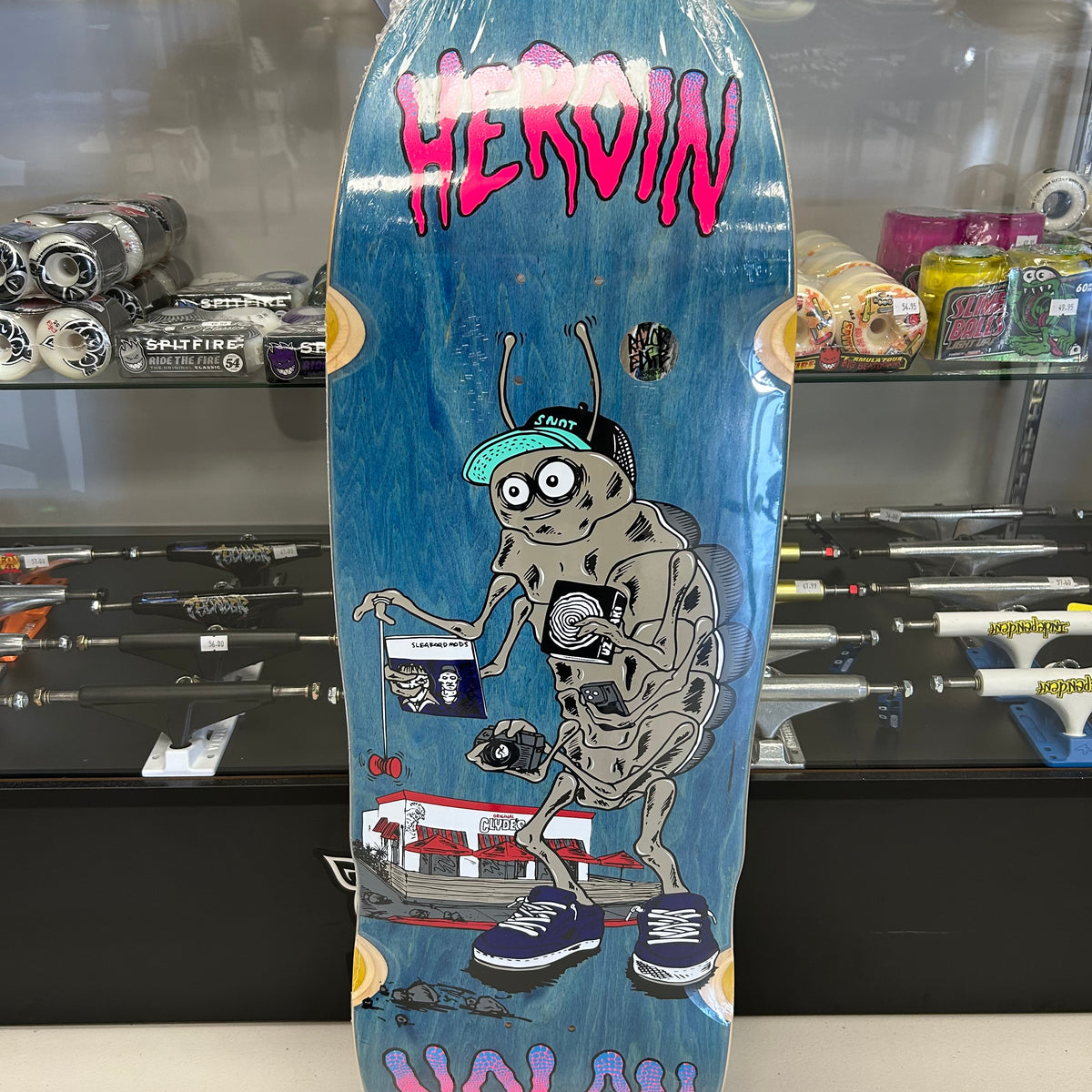 HEROIN NOLAN HOUGHTON BUG WHEEL WELLS SHAPED DECK 10.4 – Disrupt Skateshop