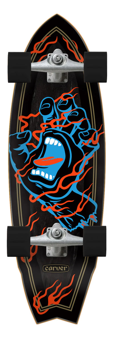 Santa Cruz Inferno Hand Shark 9.85in x 31.52in Carver Surf Skate Cruis ...